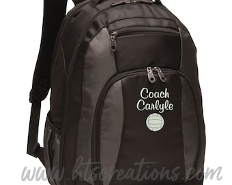 Personalized Volleyball Backpack With Name & Embroidered Volleyball ...