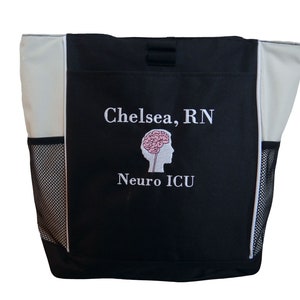 Tote Bag Personalized Nurse Student RN BSN Cna Lvn Lpn Brains Neuro ...