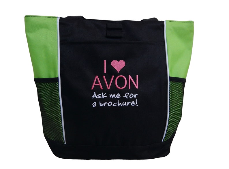 Tote Bag Zippered I Love Avon Ask Me For a Brochure | Etsy