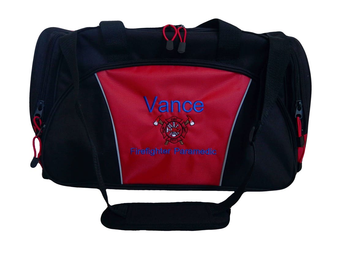Duffel Bag Personalized Maltese Hat Paramedic Fireman | Etsy