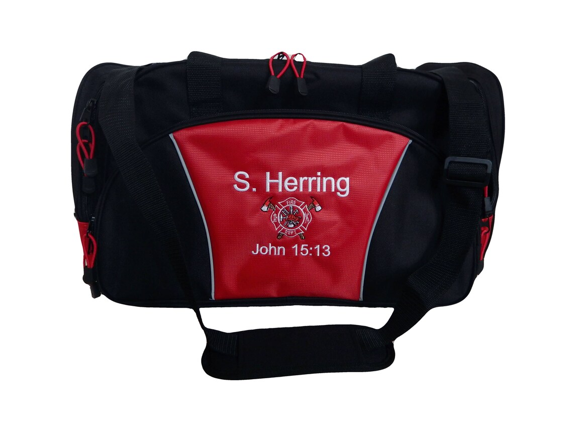 Duffel Bag Personalized Maltese Hat Paramedic Fireman | Etsy