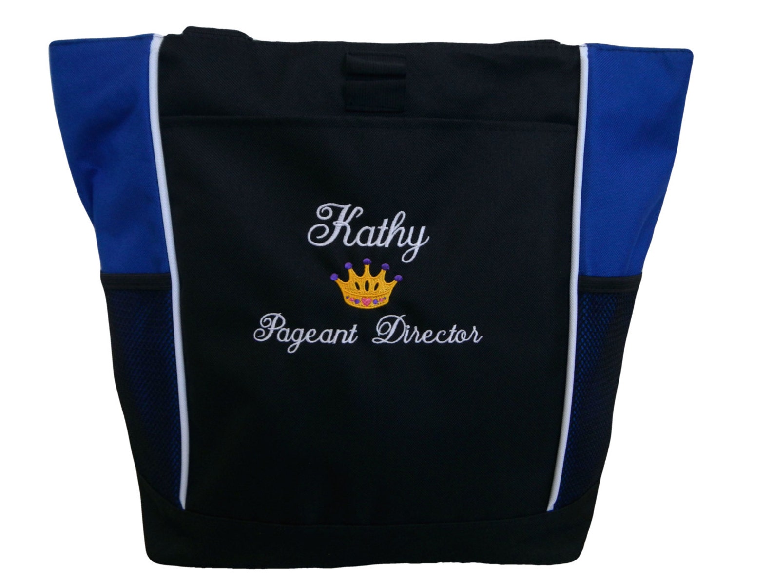 Tote Bag Personalized Princess Pageant Director Crown Jewels Title ...