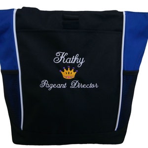 Tote Bag Personalized Princess Pageant Director Crown Jewels Title ...