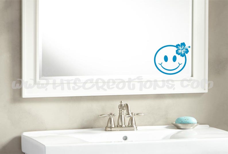 Smiley Face Flower Hibiscus Hawaii Hawaiian Vinyl Decal | Etsy