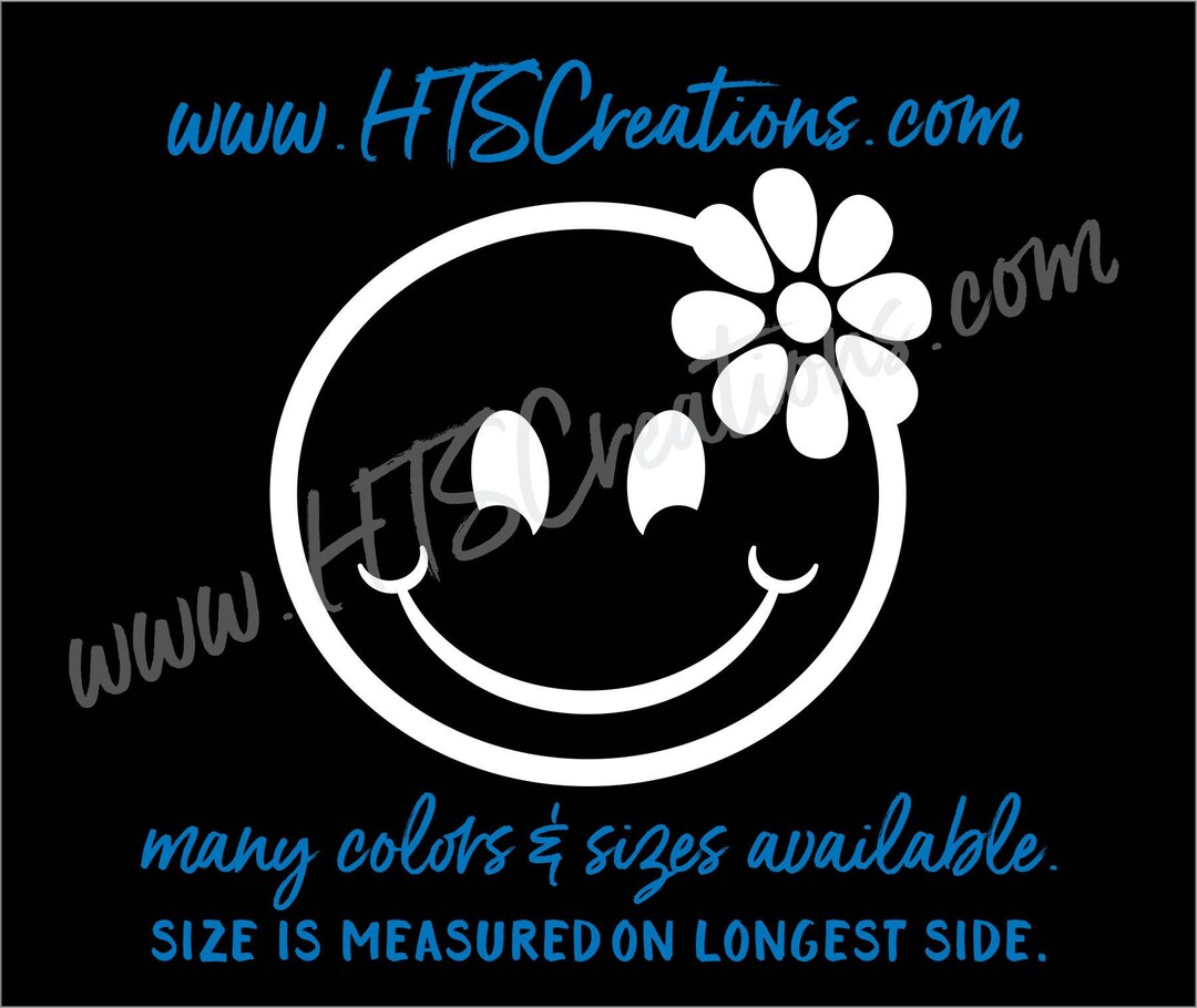 Smiley Face Flower Hibiscus Hawaii Hawaiian Vinyl Decal - Etsy