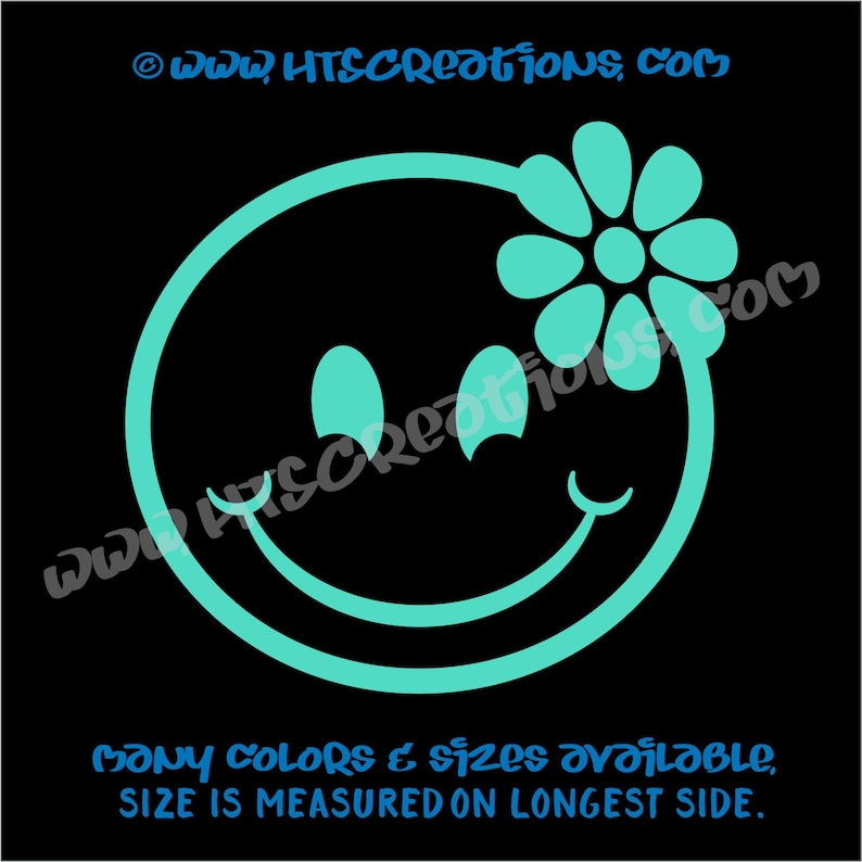 Smiley Face Flower Hibiscus Hawaii Hawaiian Vinyl Decal - Etsy