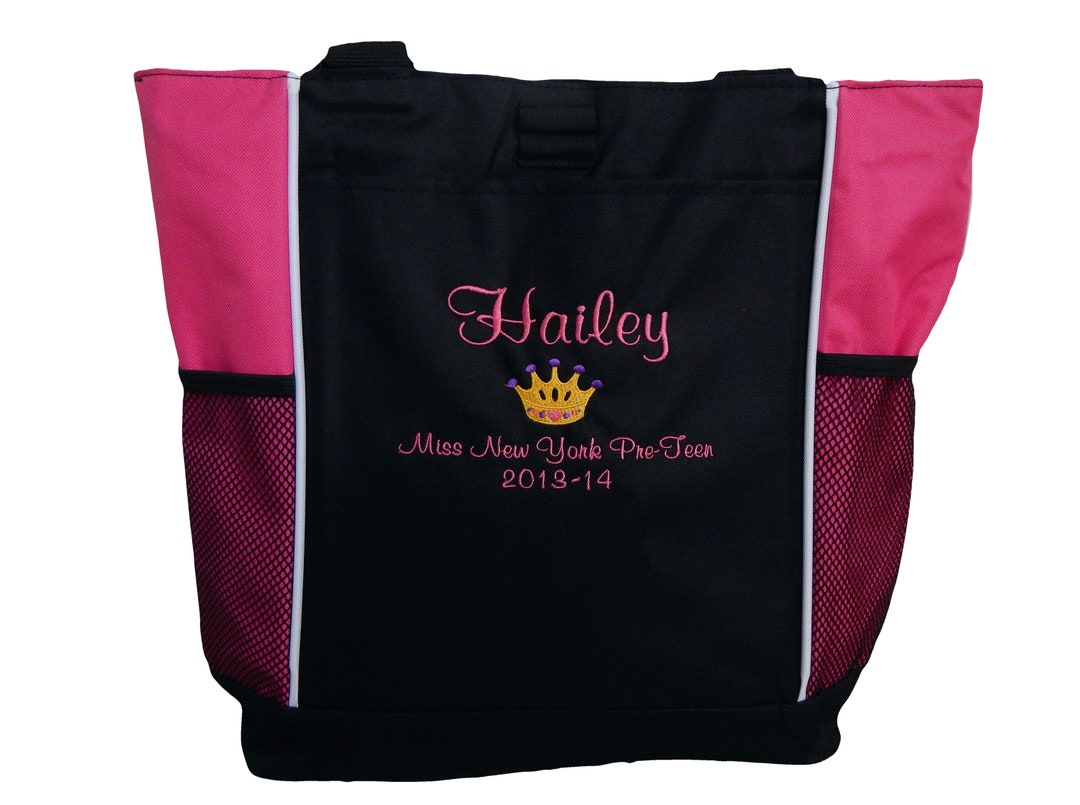 Tote Bag Personalized Princess Pageant Director Crown Jewels Title ...