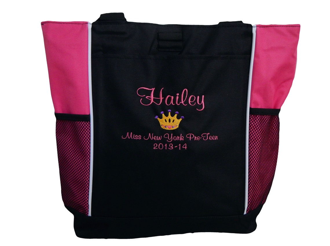 Tote Bag Personalized Princess Pageant Director Crown Jewels Title ...