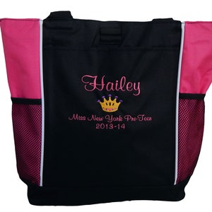 Tote Bag Personalized Princess Pageant Director Crown Jewels Title ...