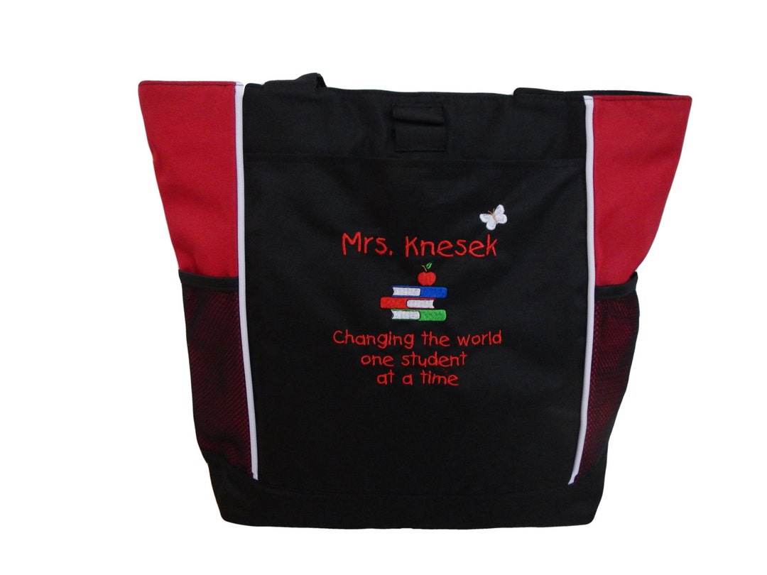 Tote Bag Personalized Teacher Aide Assistant Librarian Reading ...