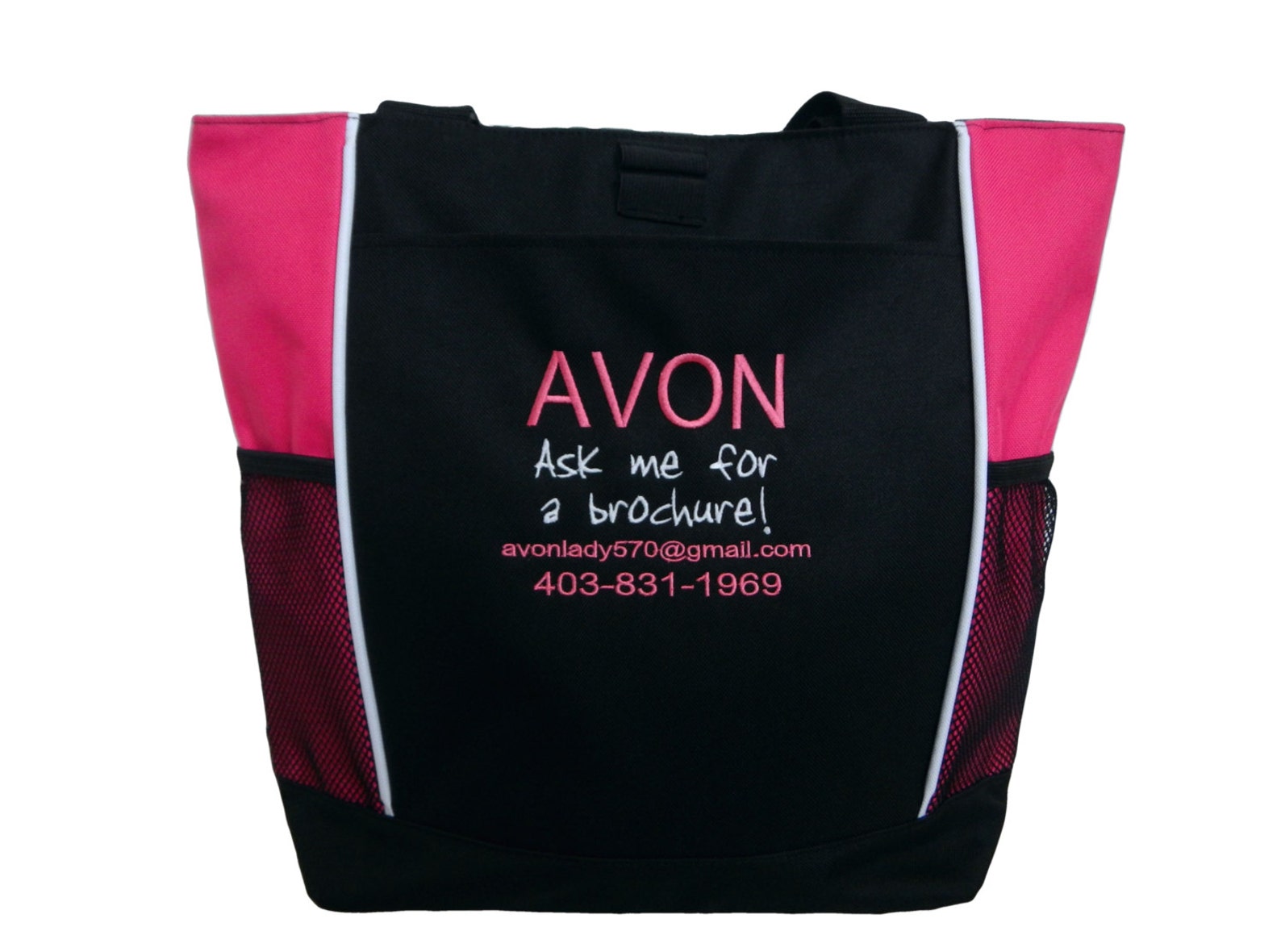 Tote Bag Custom Embroidered AVON Ask for Brochure With Your - Etsy