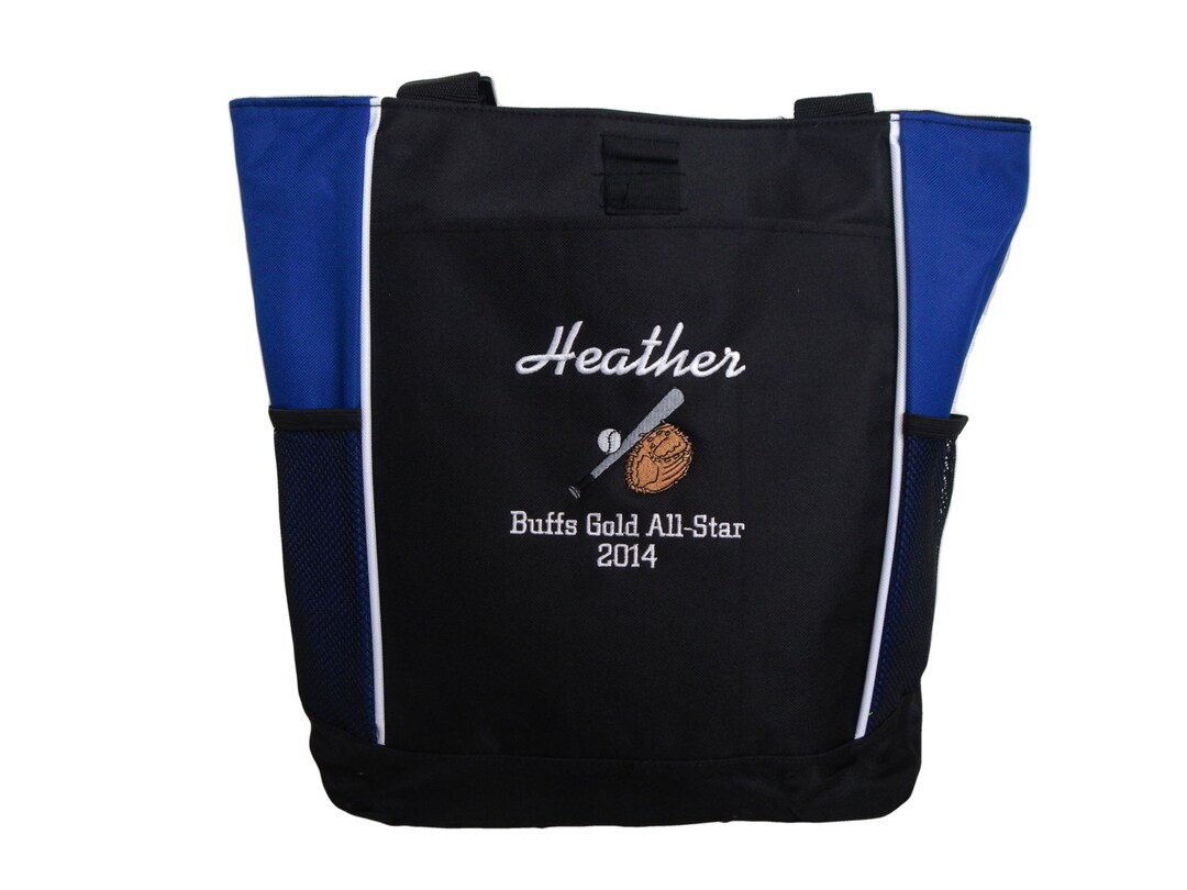 Tote Bag Personalized Coach Gift Team Mom Competition Baseball Bat ...
