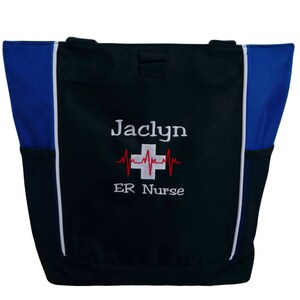 Tote Bag Personalized Nurse Nursing ER RN CNA Crn Bsn Ost Cardiac ...