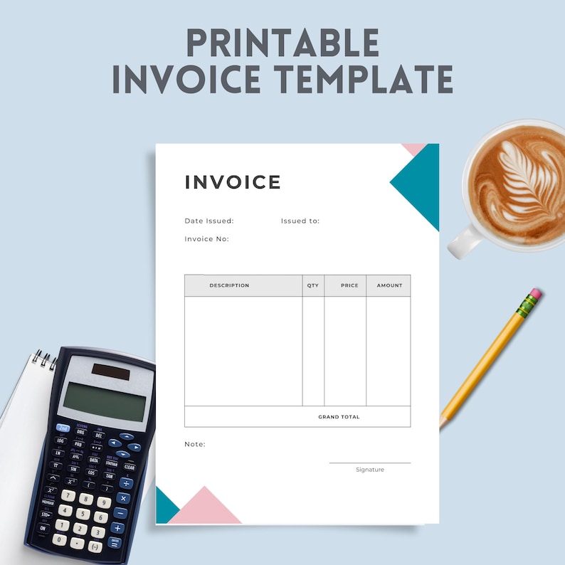 Professional Invoice Template – Fillable PDF and Editable Canva ...