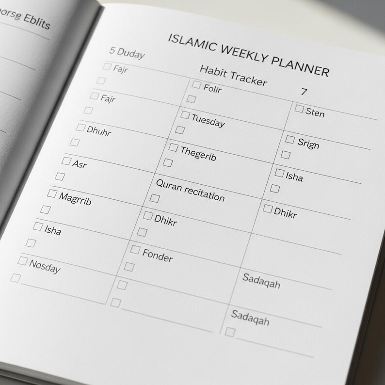 Islamic Weekly Planner | Salah & Quran Tracker (printable PDF A4/letter ...