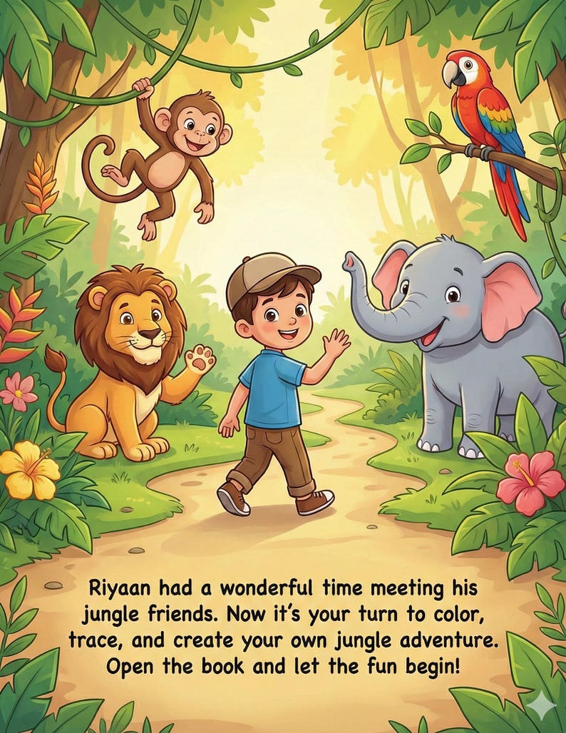 Buy Riyaan Visits the Jungle Friends Online in India - Etsy