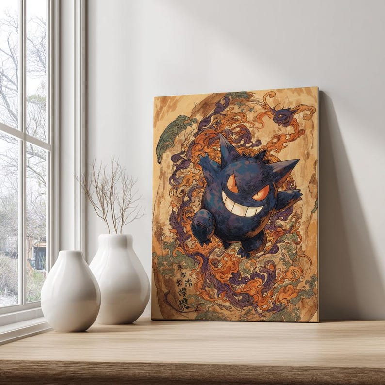 Gengar Ukiyo-e Poster, Japanese Anime Art (digital Download) - Etsy