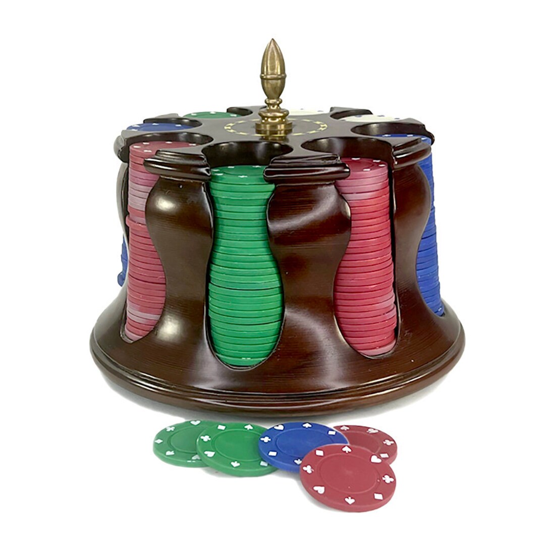 Vintage Wood Poker Chip Carousel - Etsy