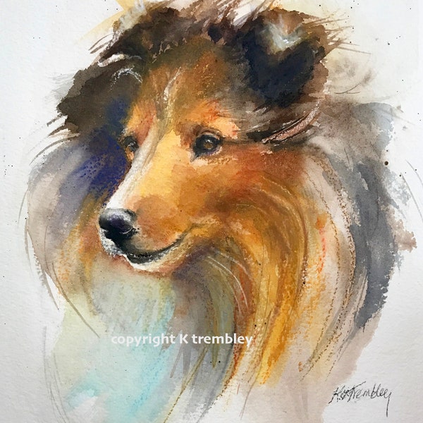 Sheltie Print - Etsy