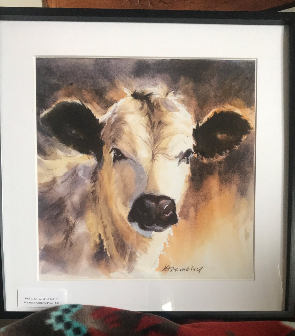 Cow Calf Watercolor Wall Art Farmhouse Fine Art Print of | Etsy