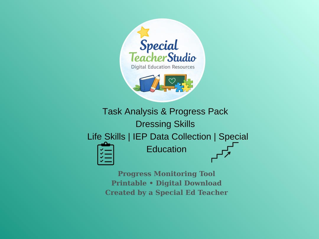 Task Analysis & Progress Pack – Dressing Skills | Life Skills | IEP ...