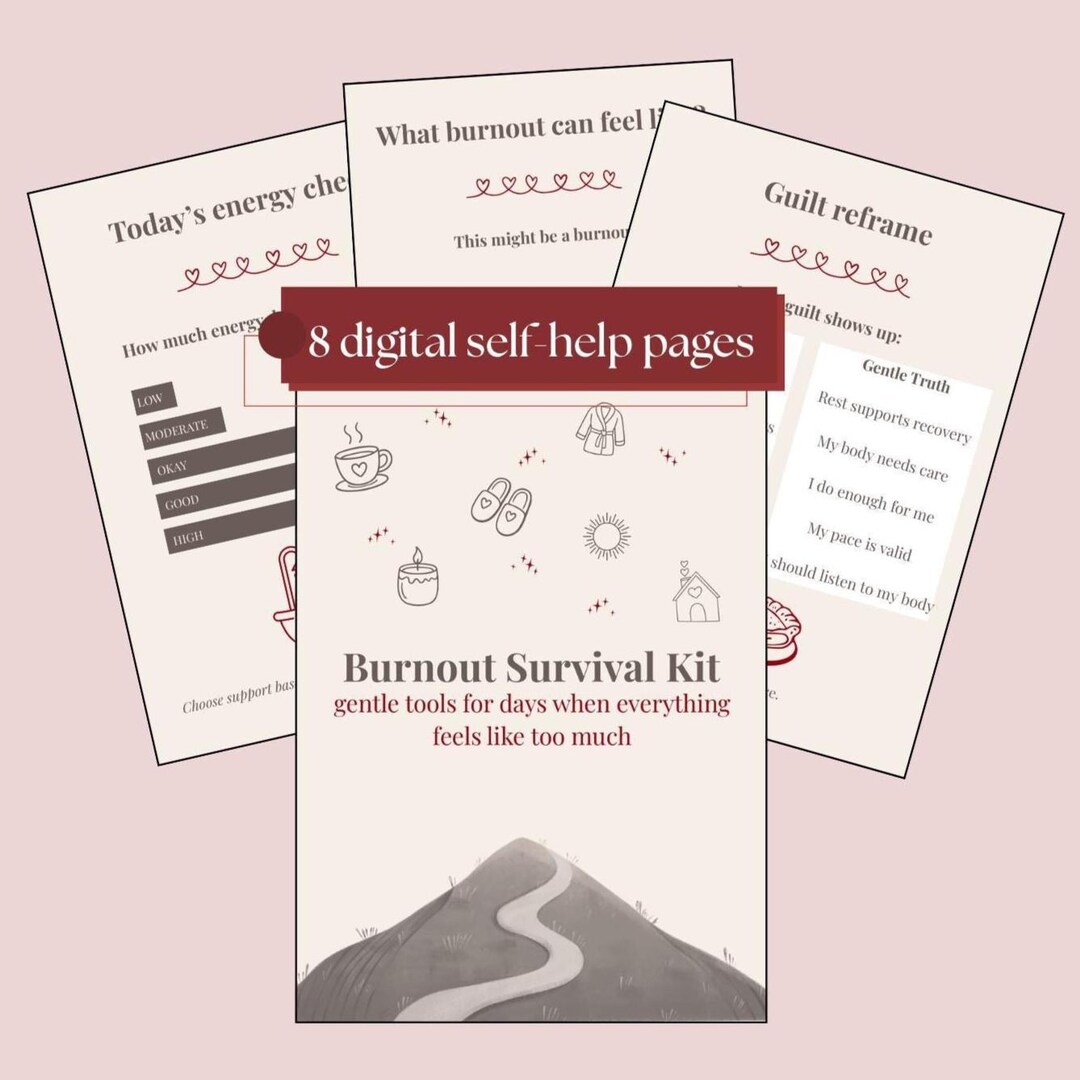 Burnout Survival Kit – Printable Support Pages for Low-energy Days ...