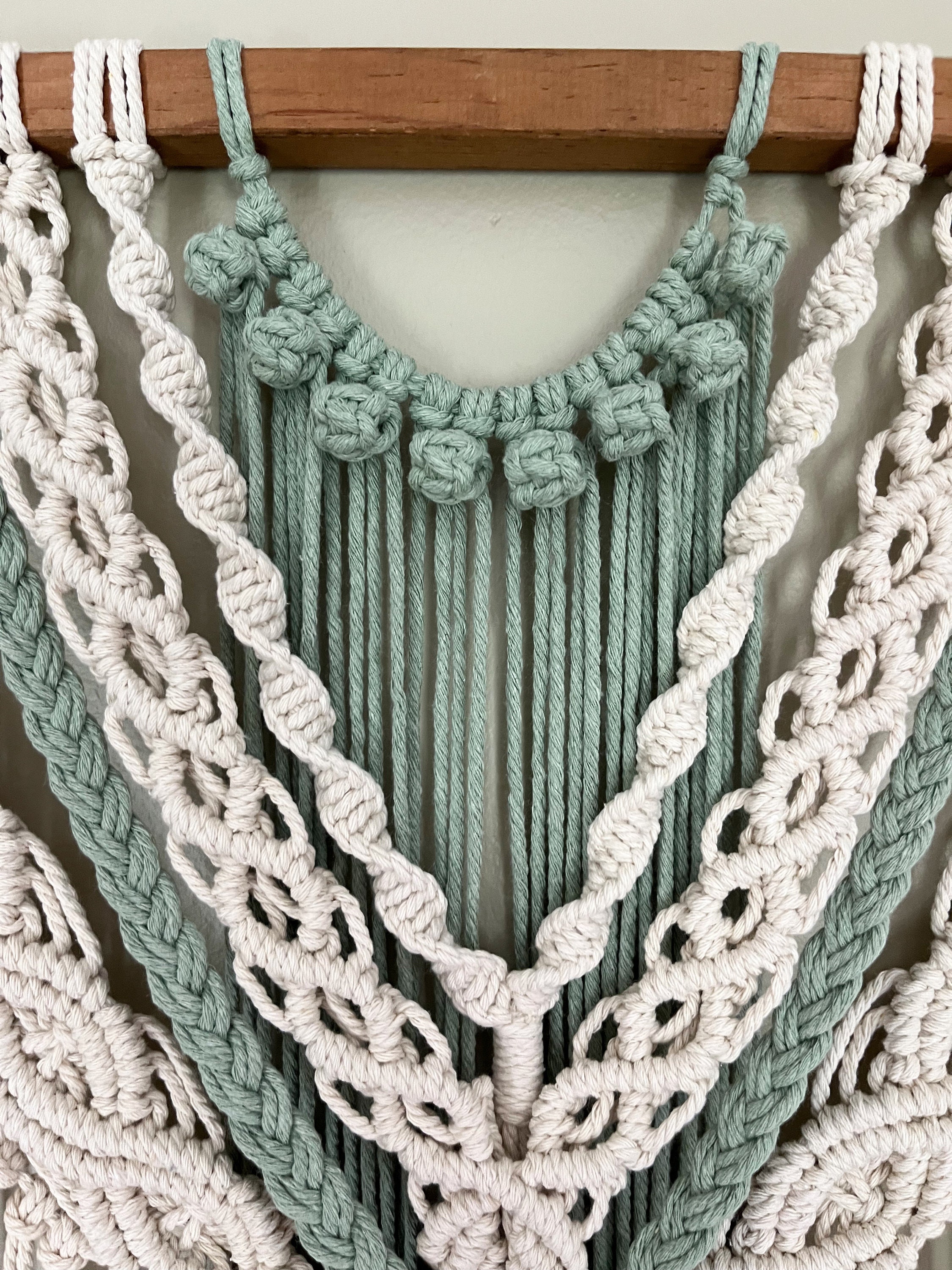 Large Sage/off White Macrame Wall Hanging Wall Decor - Etsy