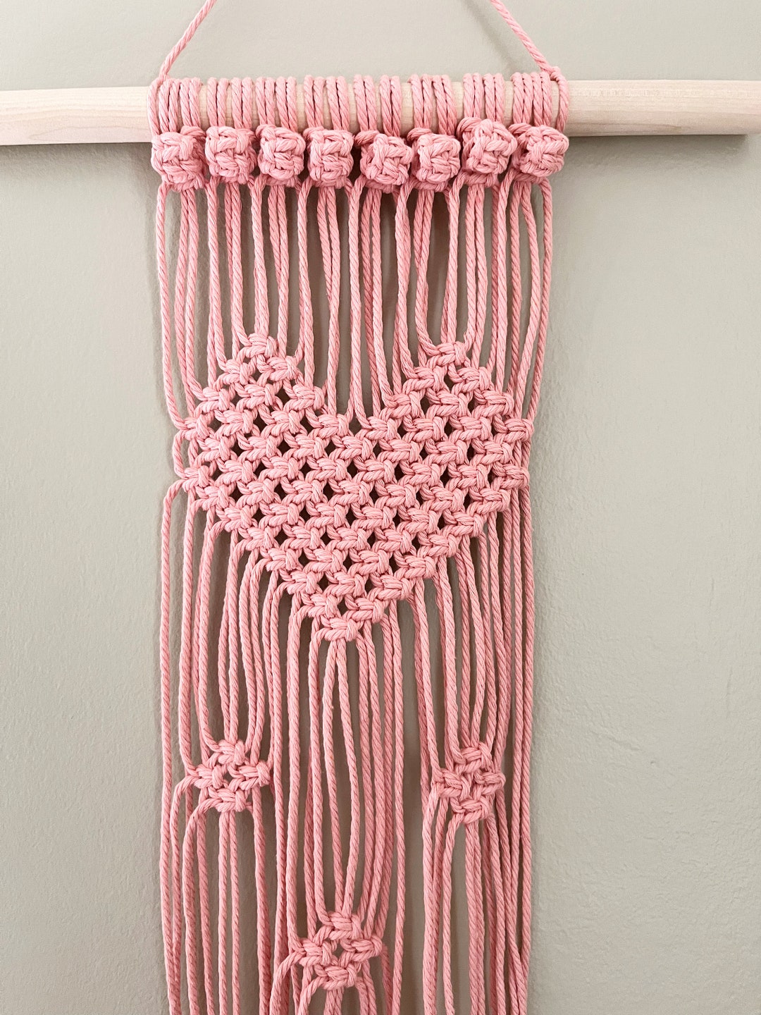 Heart Macrame Hanging | Macrame Hanging | Room Decor | Valentine’s Day ...