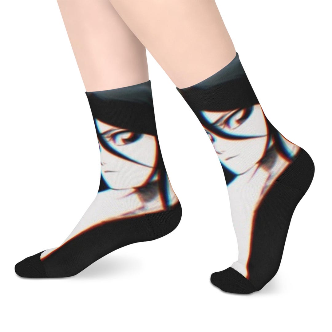 Glitch Portrait Mid-length Socks | Distorted Face, Vaporwave Aesthetic ...