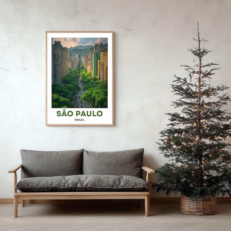 Sao Paulo Brazil Travel Poster, Sao Paulo Print, Brazil Wall Art, Sao ...