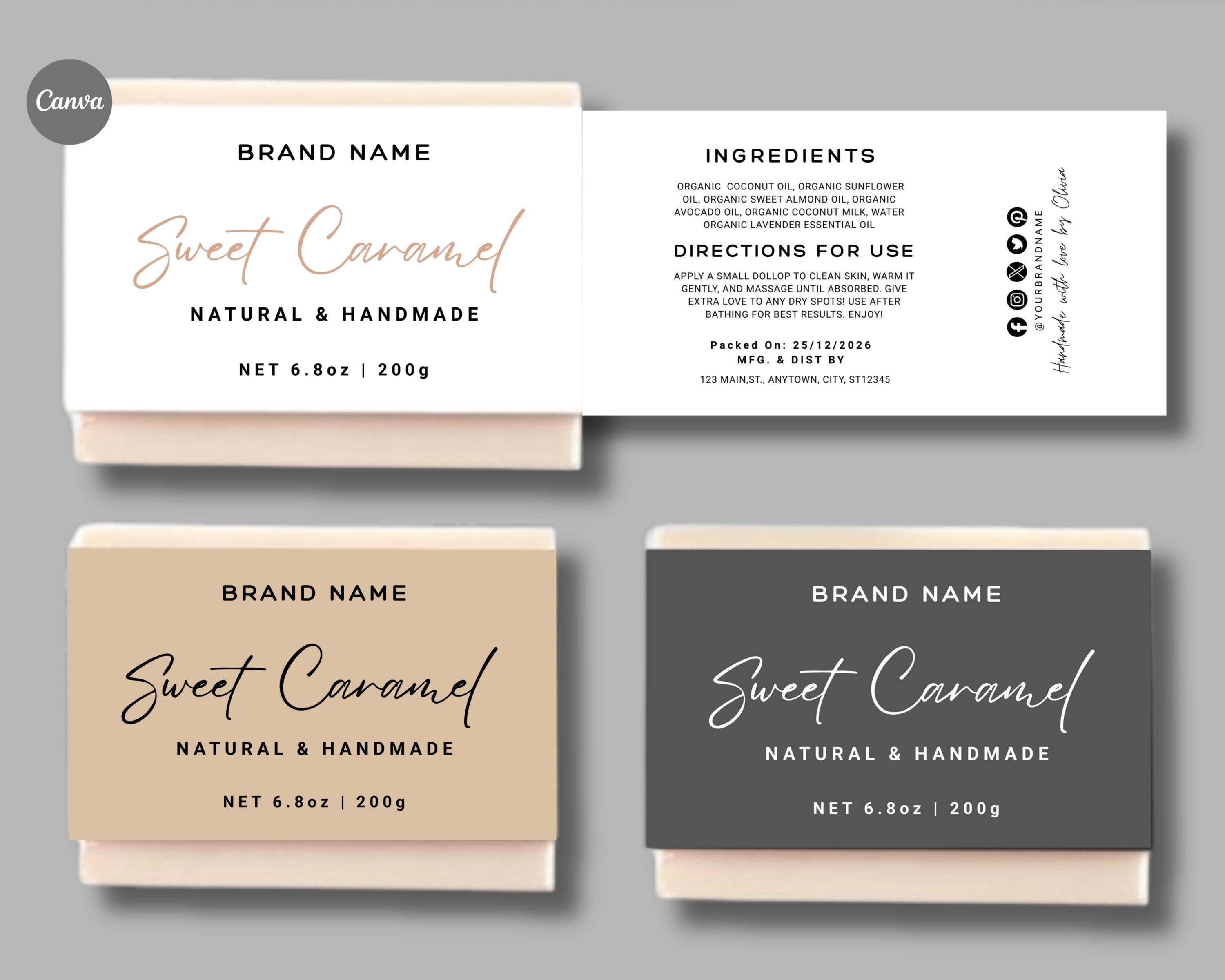 Soap Bar Label Soap Belly Band Label Etiquette Personnalisée Savon ...