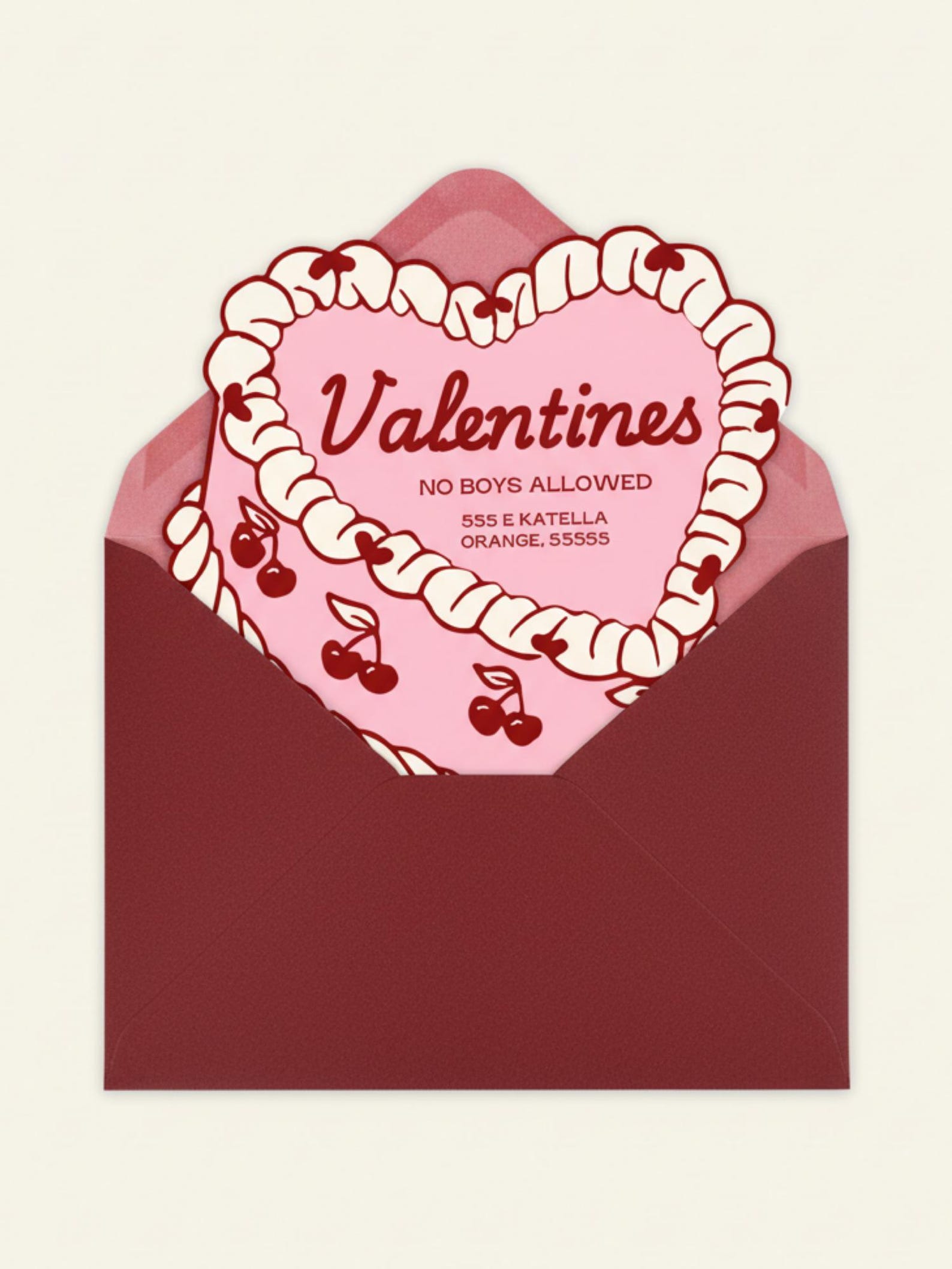 Valentines Vintage Heart Invitation | Galentines Party | Girly Heart ...