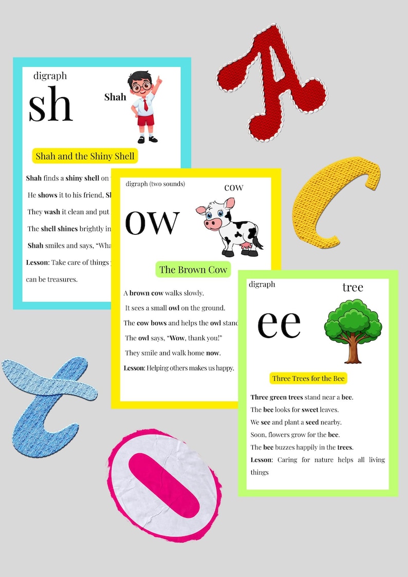 Learn Digraph Sounds With Short Stories | Phonics Reader PDF - Etsy UK