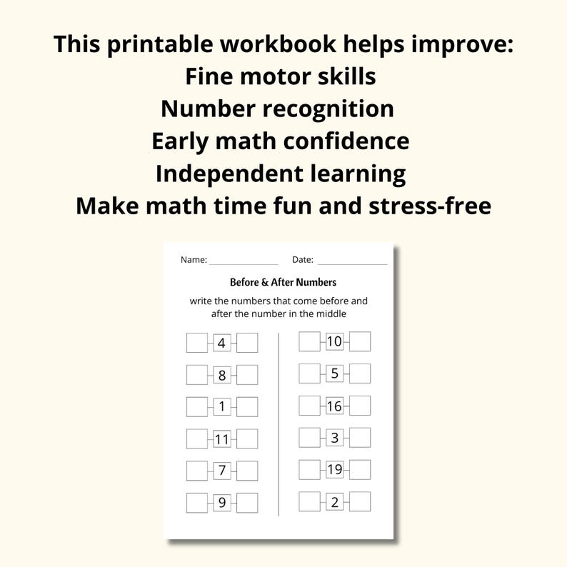 Preschool Pre-k + Kindergarten Learning | Number Worksheets | Counting ...