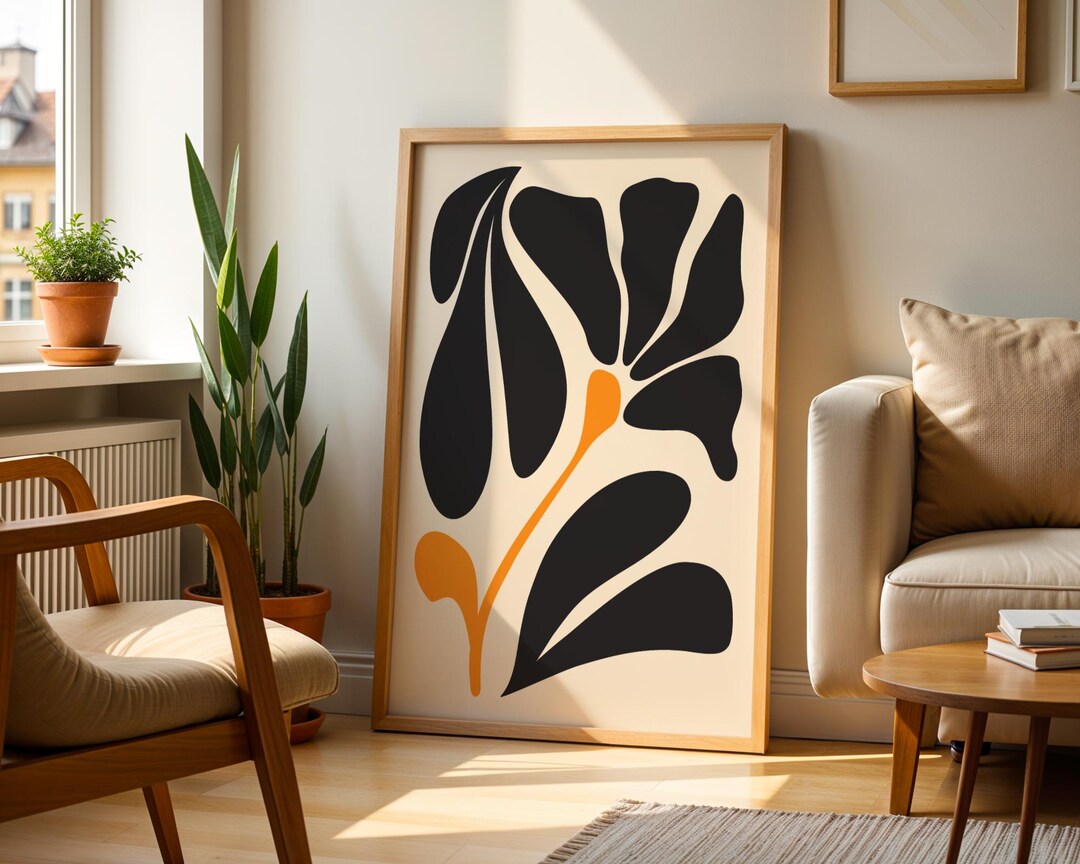 Abstract Wall Art Printable, Minimalist Botanic Digital Art, Modern ...