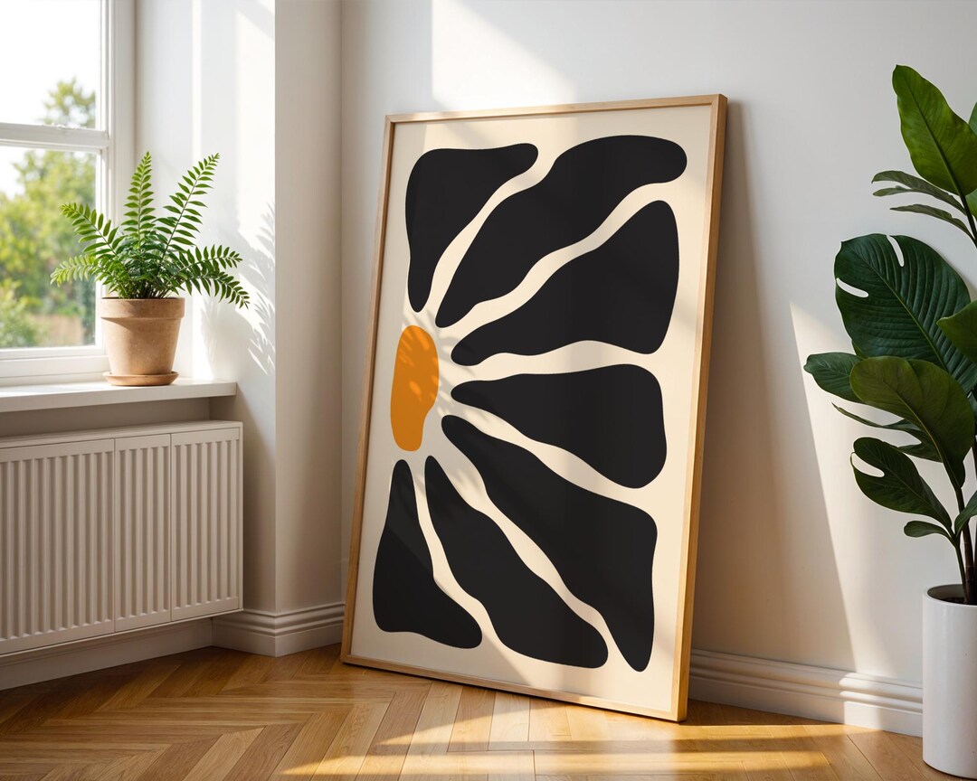 Abstract Boho Wall Art, Minimalist Modern Printable, Botanic Digital ...