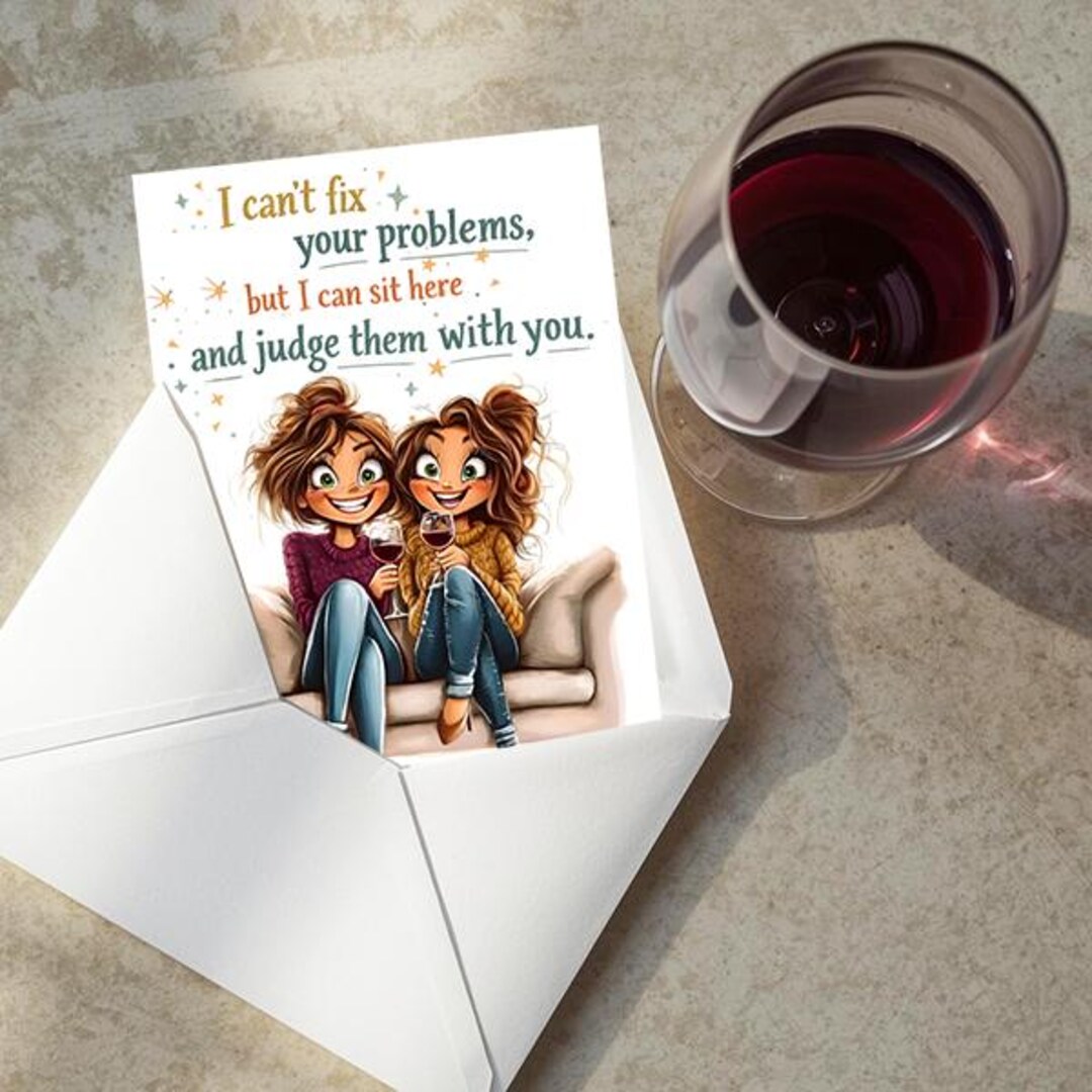 Funny Support Friendship Card | Quirky Just Because Card | Humor ...