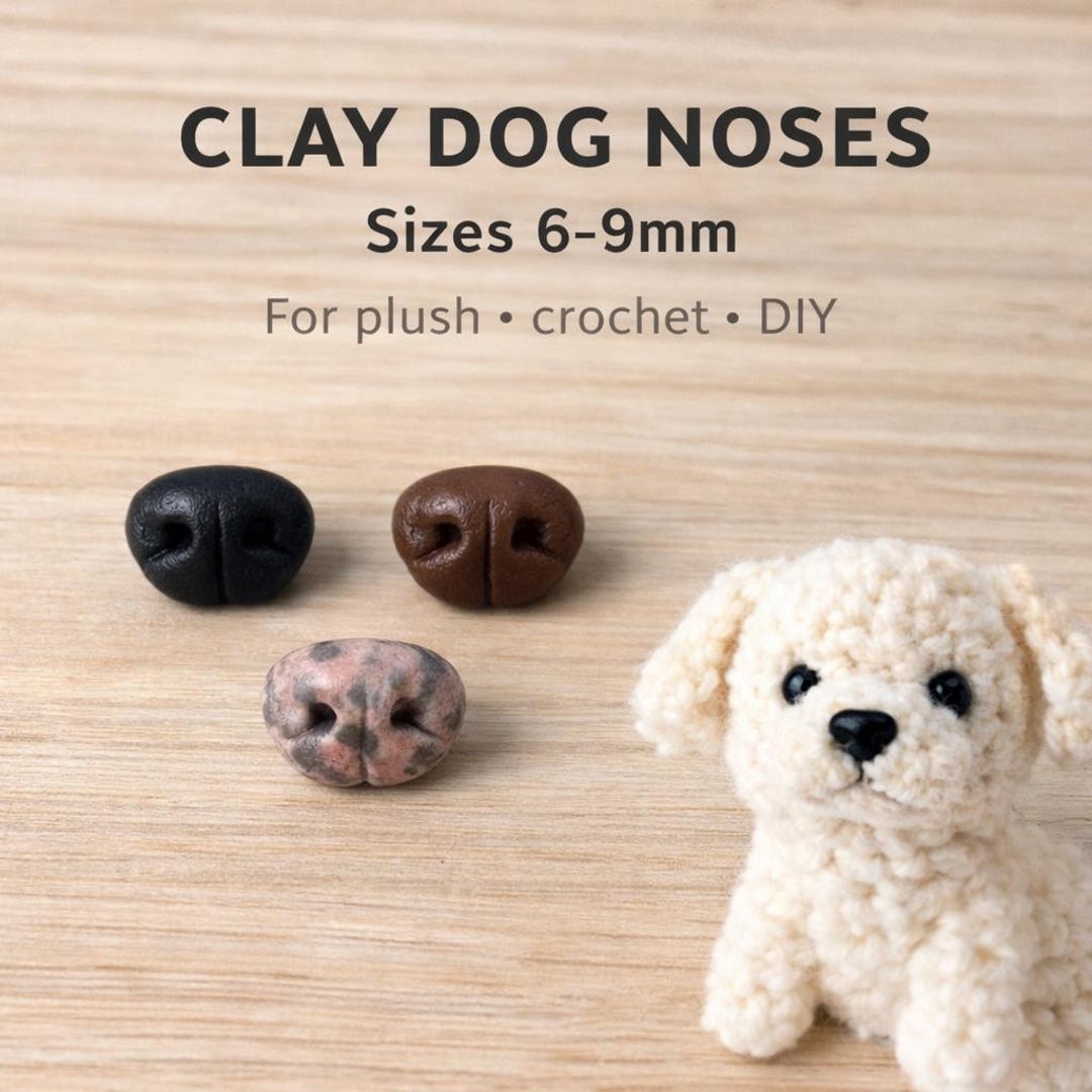 Mini Clay Animal Noses, Handmade Polymer Noses for Plushies, DIY Crafts ...