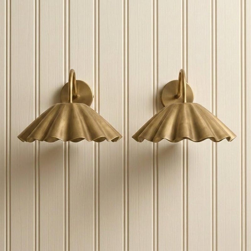 Brass Sconces Fluted - Etsy UK