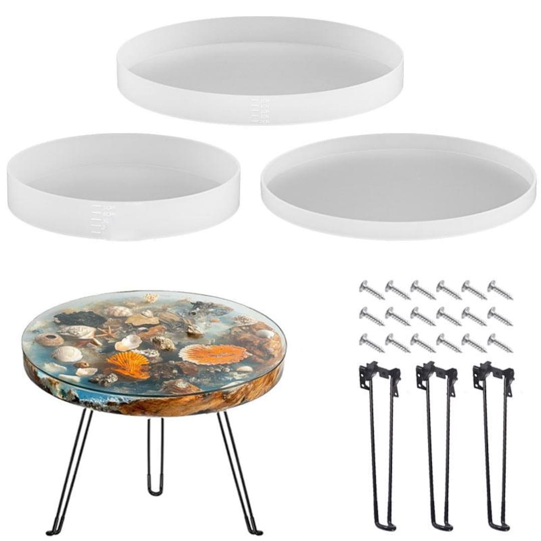 Oversized Round Resin Table Mold – 24" Silicone Mold for River Tables ...