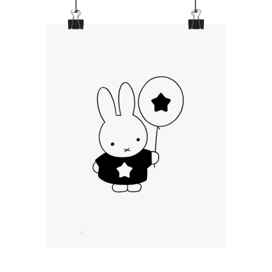 Miffy With Star Balloon Poster | Matte Vertical Poster - Etsy