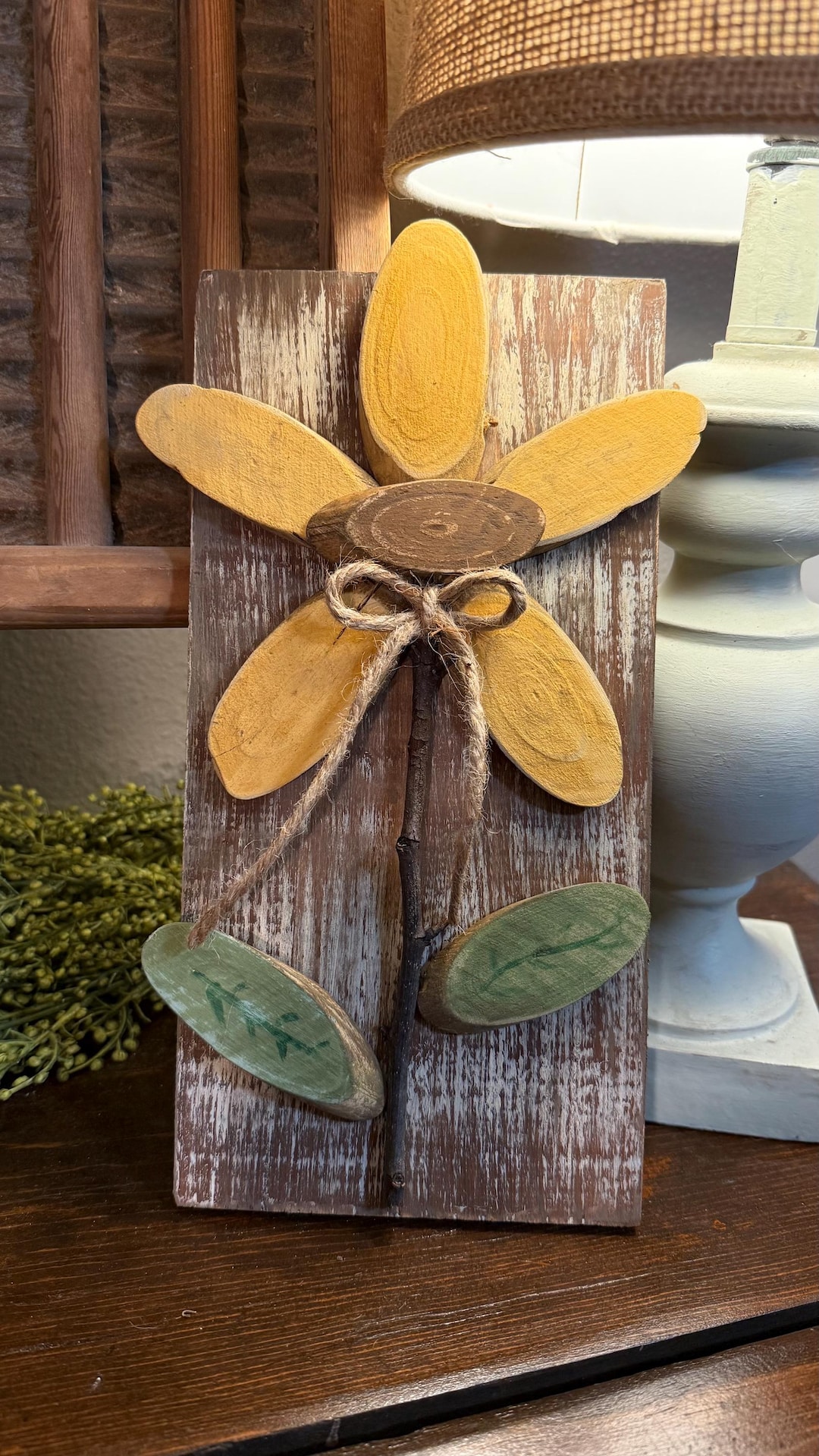 Rustic Wooden Flower Decor | Handmade Farmhouse Wall Art | Spring ...