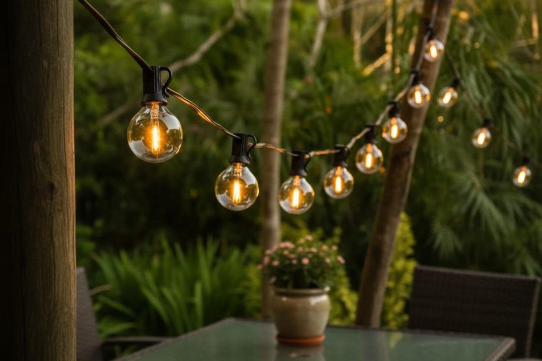 Vintage G40 LED Outdoor String Lights Waterproof Globe Lights Patio ...