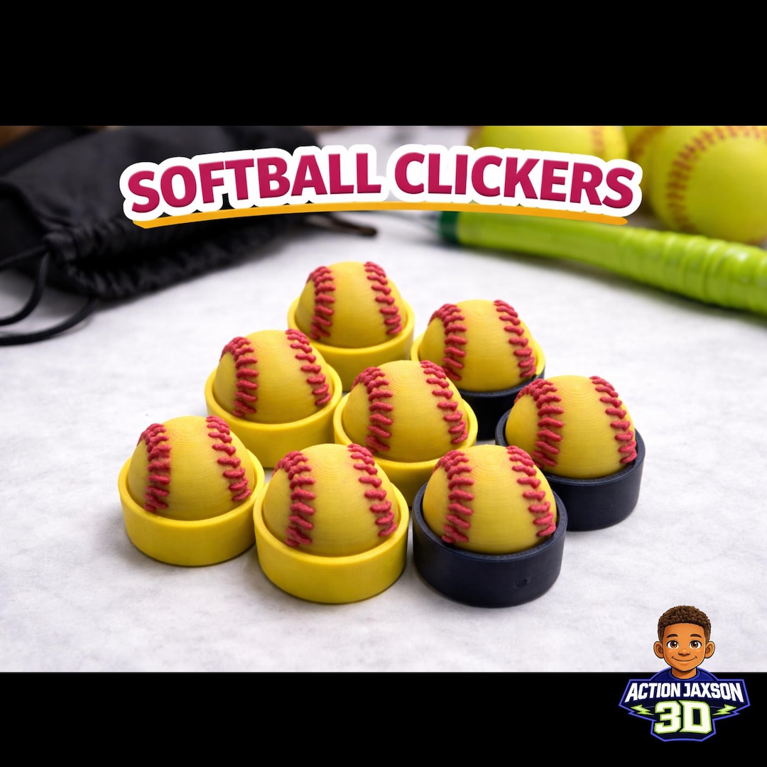 Softball Clicker Fidgets – Sports Party Favors – Team Gift – Bulk ...