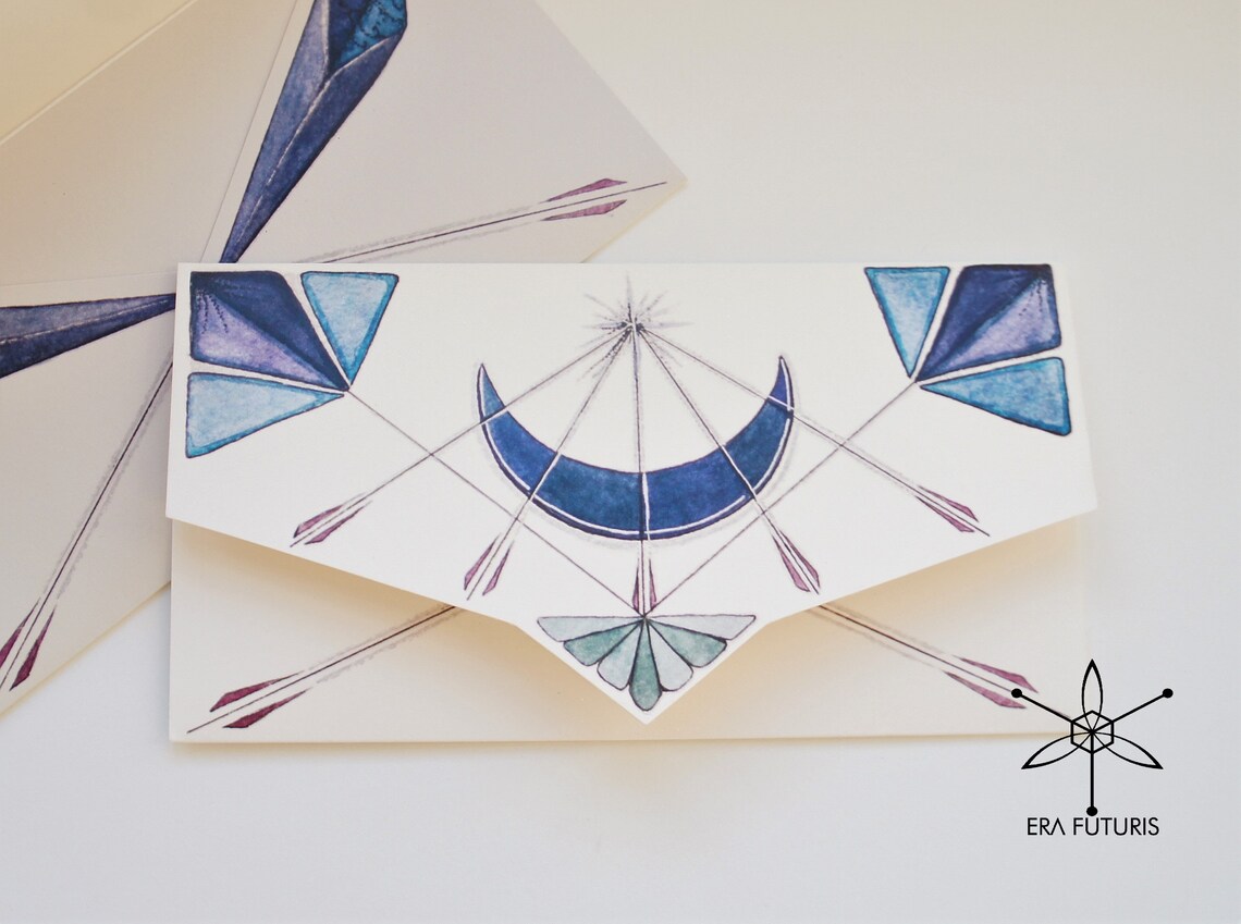 10x19cm Art Deco Invitation Envelope Money Envelope Gift - Etsy