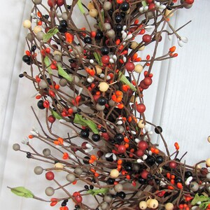 Rustic Fall Pip Berry Home or Door Wreath Primitive - Etsy