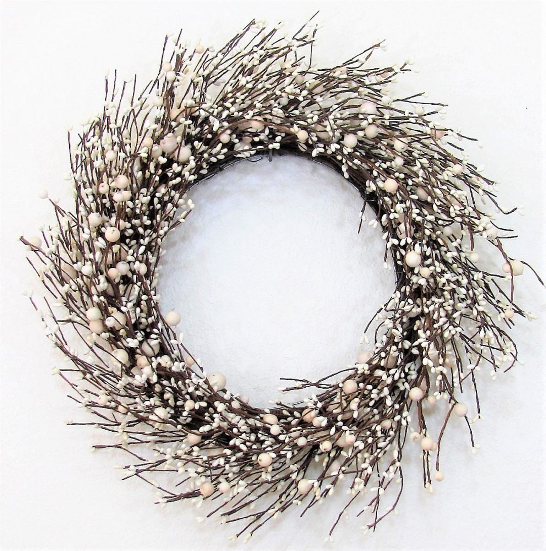 Thin Storm Door Wreath Every Day Ivory Berry Wreath for Your Front Door ...