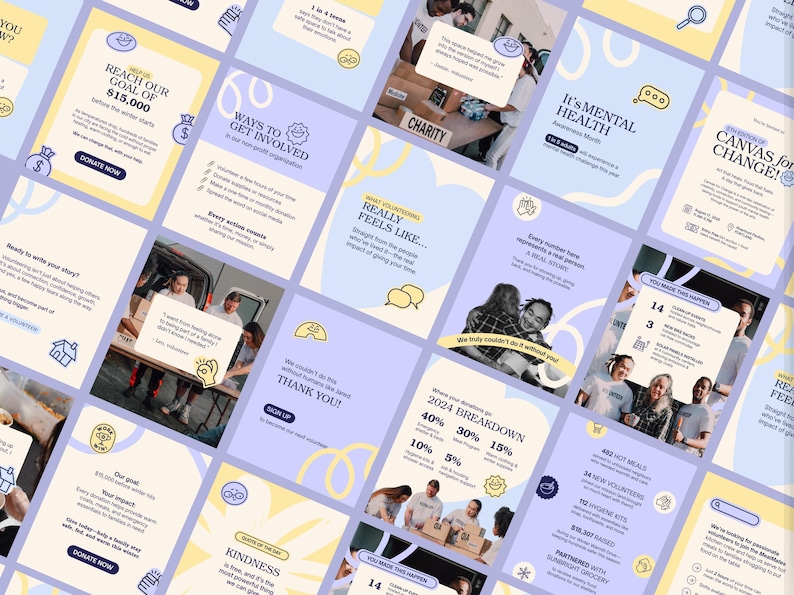 Charity Instagram Post Templates | Nonprofit Canva Templates ...