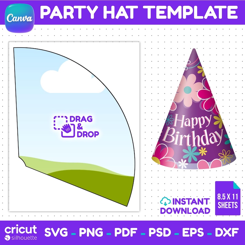 Party Hats Psd Template - Etsy