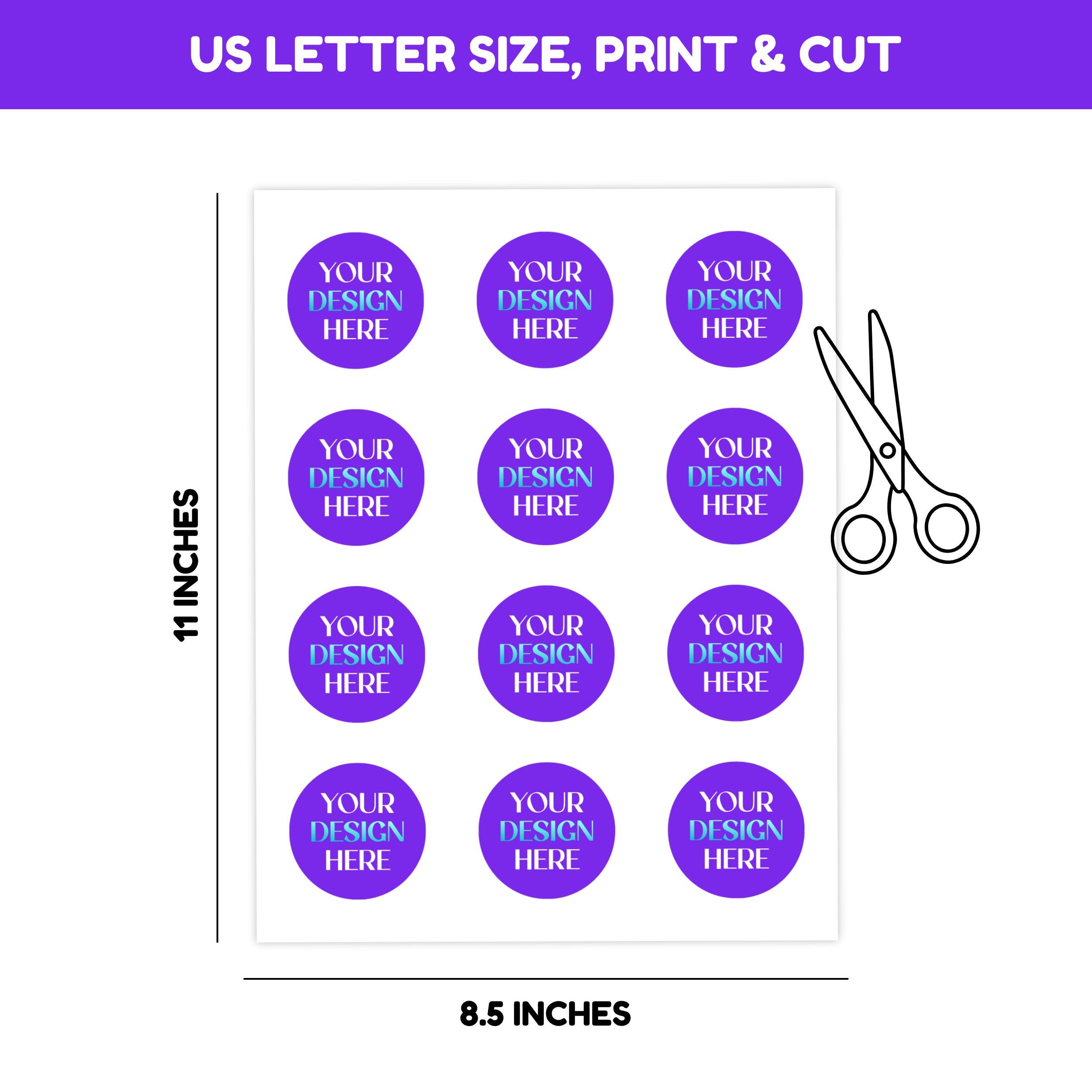 1.5 Inch Button Pin Template Canva Editable Round Badge Design (svg ...